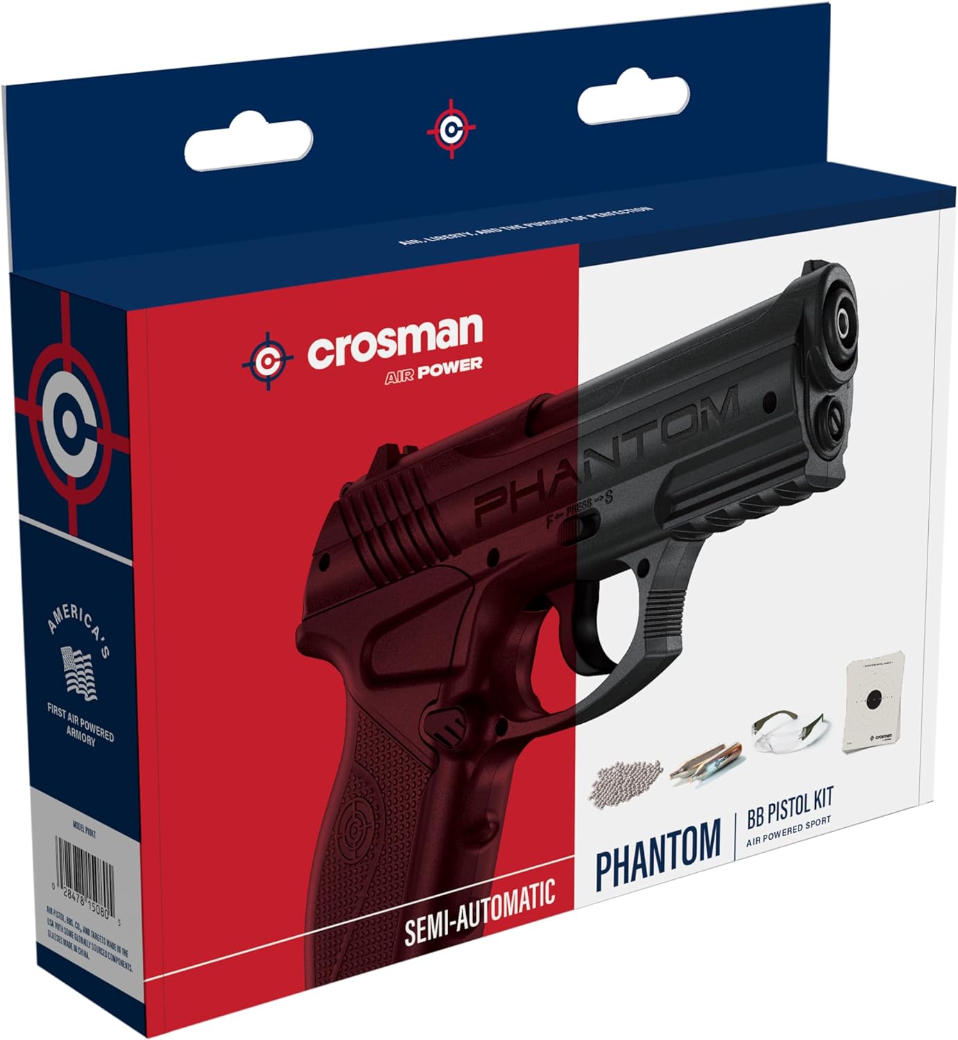 Crosman Phantom P10KT CO2-Powered Semi-Auto BB Air Pistol Kit Review ...